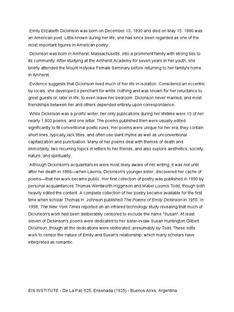 Emily Dickinson | PDF