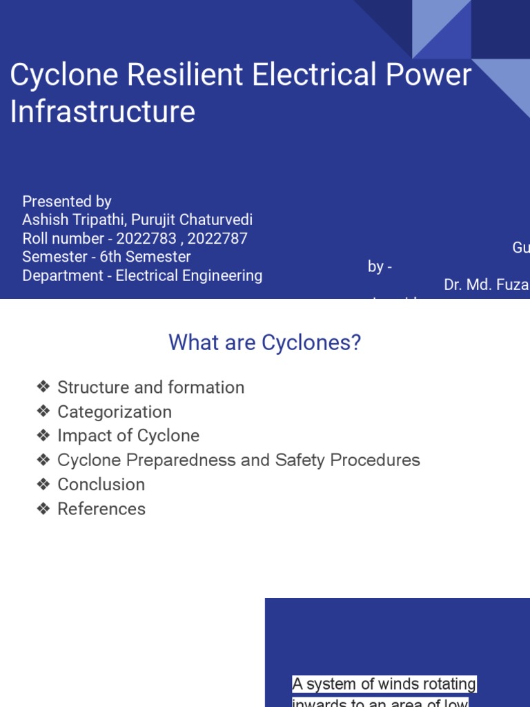 Cyclone Resilient Electrical Power Infrastructure | PDF | Tropical ...