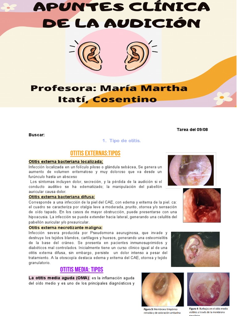 Otitis Externas:Tipos | PDF | Escuchando | Oído