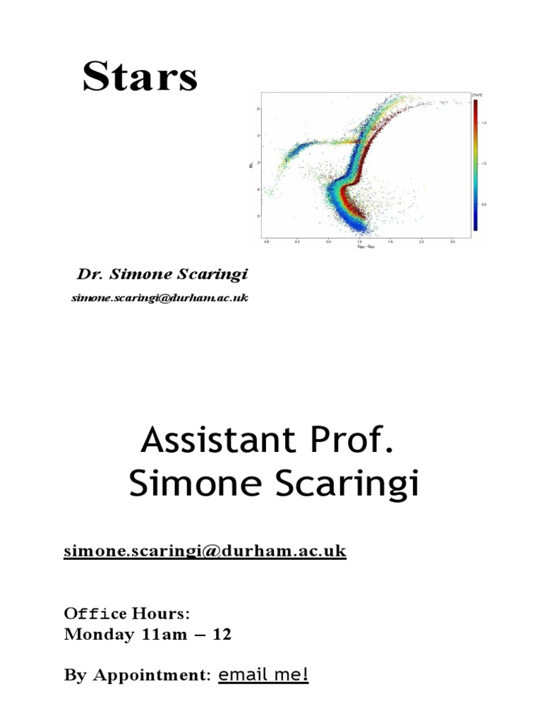 Stars: Dr. Simone Scaringi | PDF | Stars | Atomic Orbital