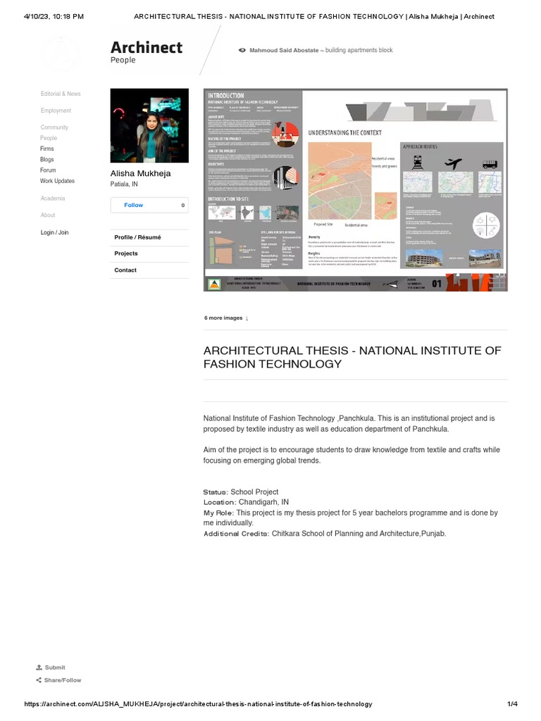 ARCHITECTURAL THESIS - NATIONAL INSTITUTE OF FASHION TECHNOLOGY ...