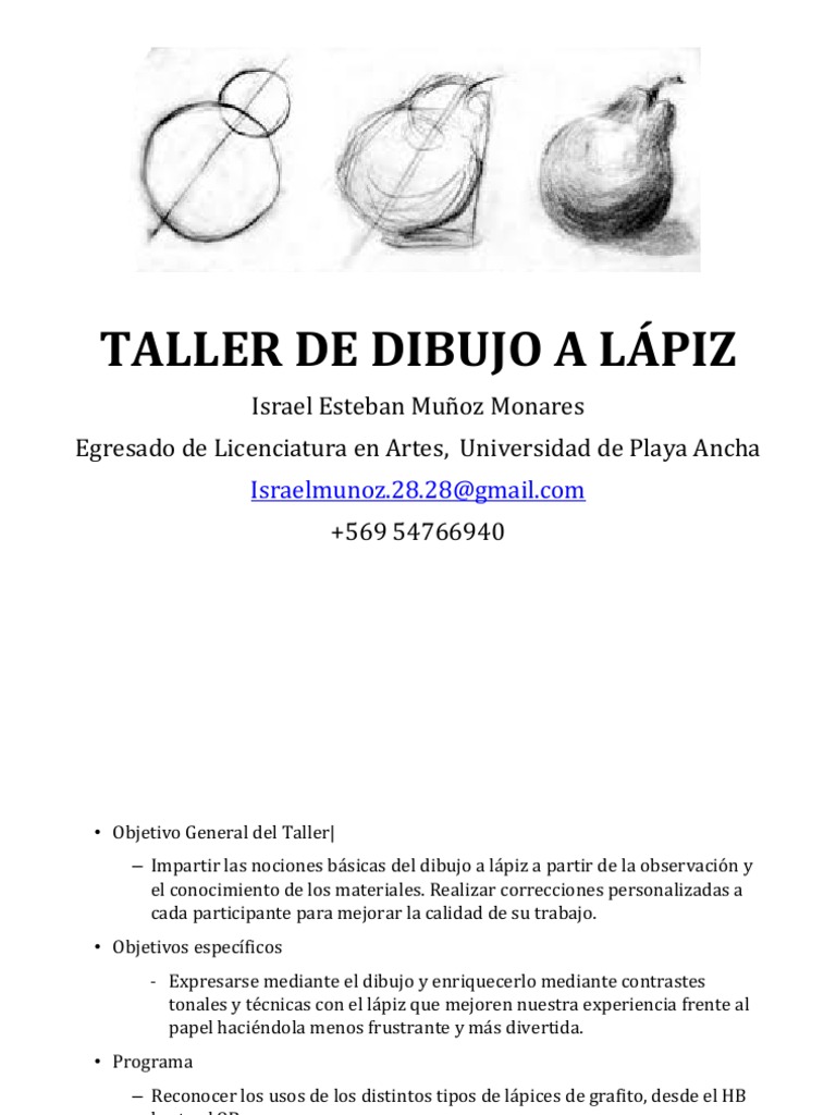 Taller de Dibujo A Lápiz | PDF