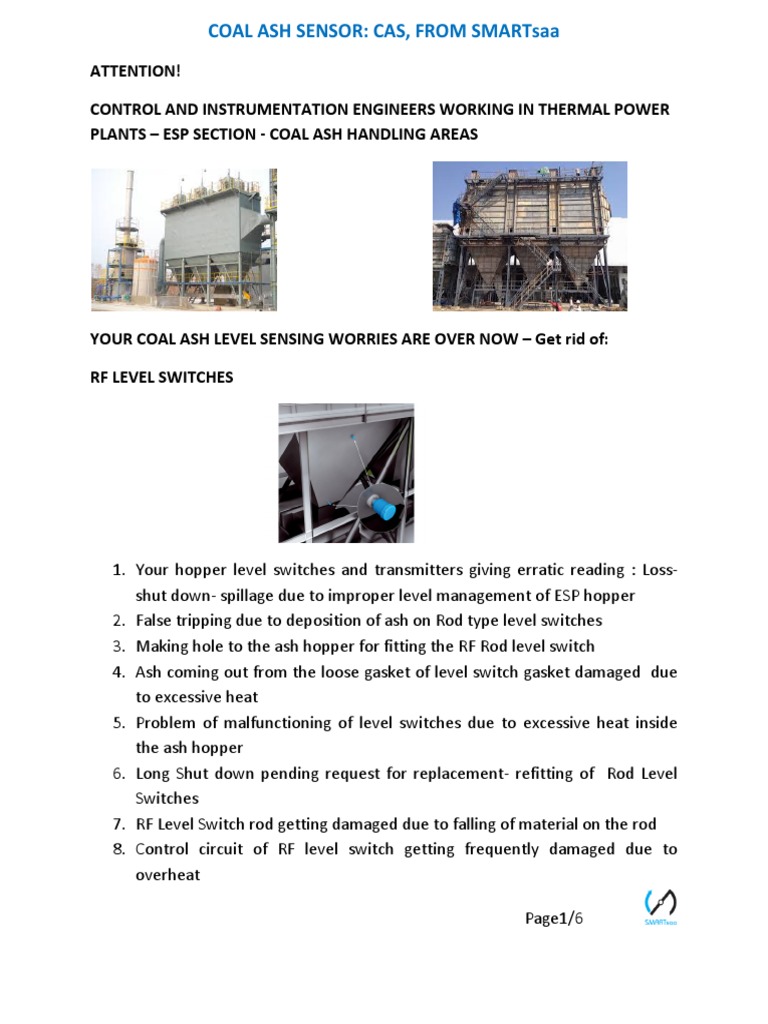 Ash Level Sensor For Esp Hopperyyy | PDF | Fly Ash | Sensor