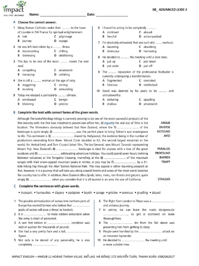 G2B - Advanced Lexis 3 | PDF
