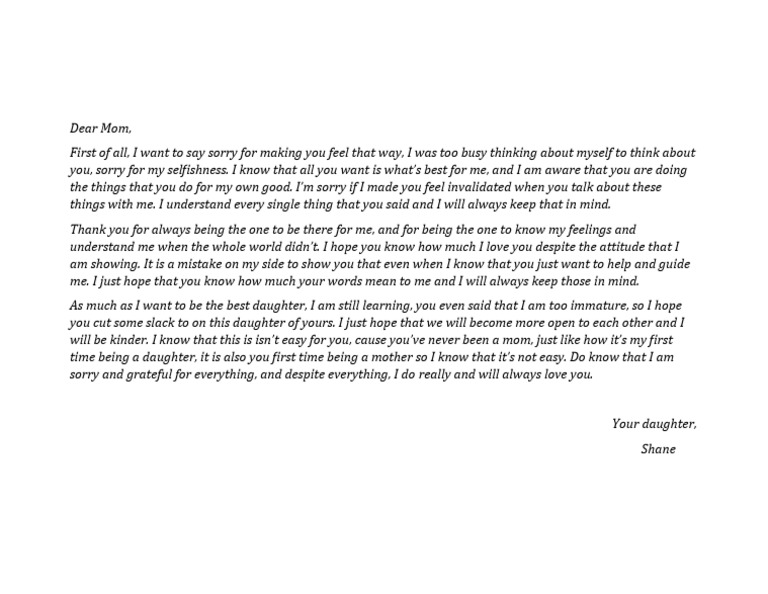 Dear Mom | PDF