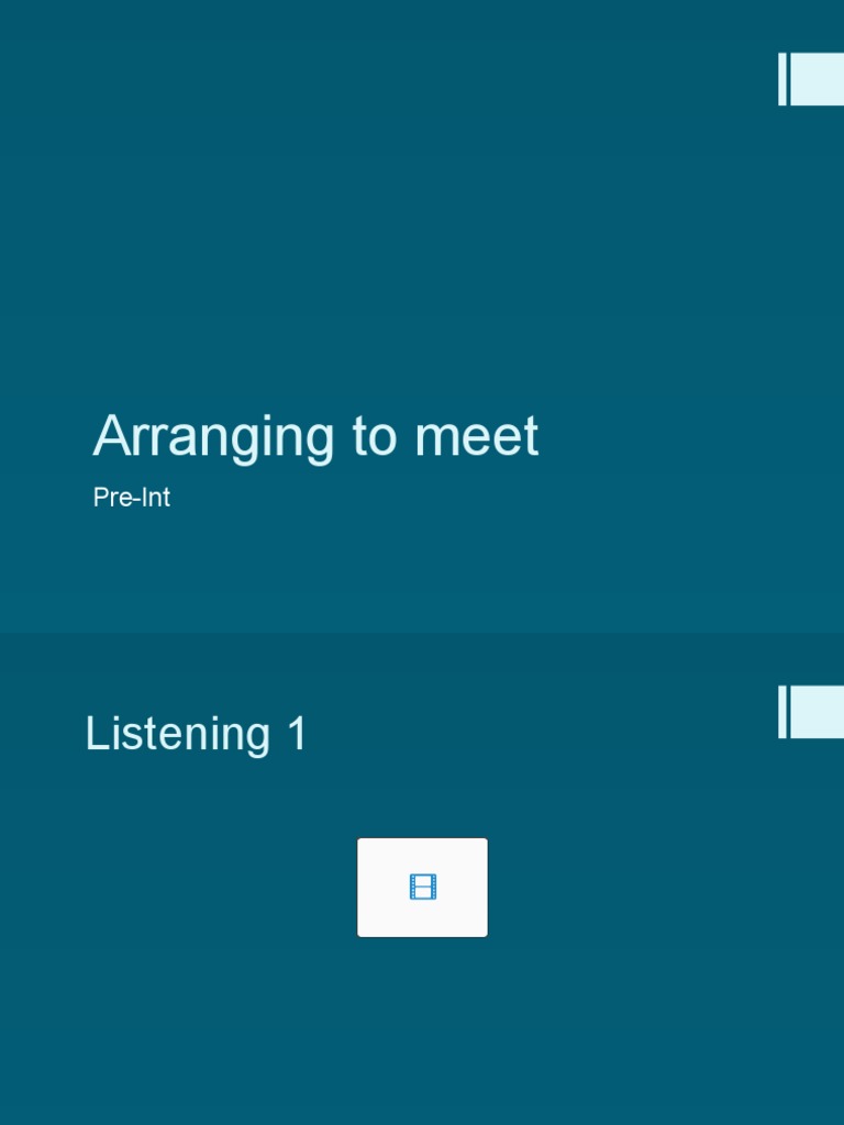 Meeting Arrangement Language Guide | PDF