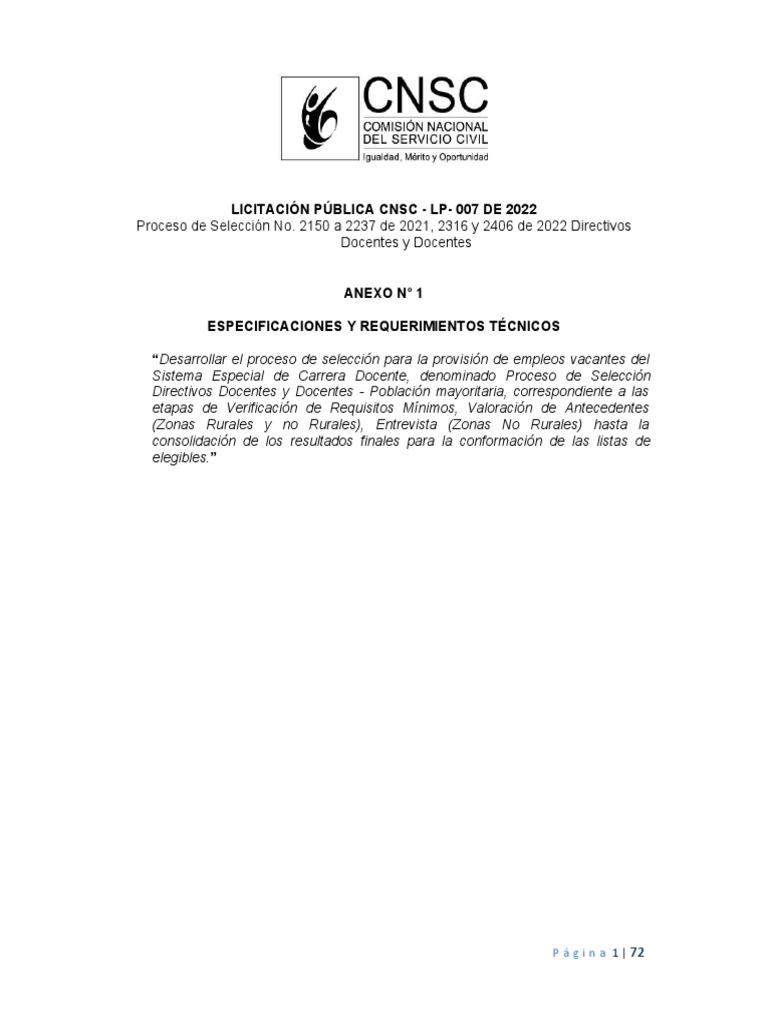 Anexo 1 - Especificaciones y Requerimientos Técnicos | Descargar gratis ... Anexo 1 - Especificaciones y Requerimientos Técnicos | Descargar gratis ...
