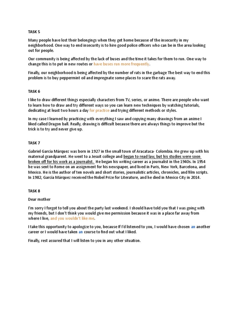 B1 - Task 5 To Task 8 | PDF