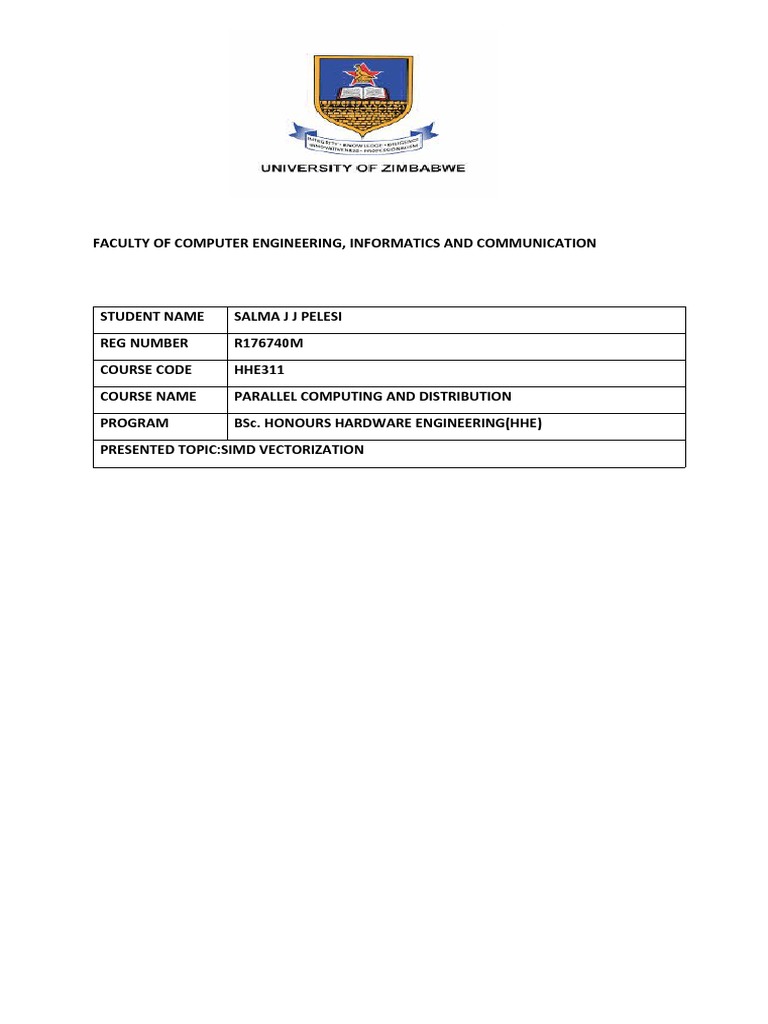 Simd Vectorization Pdf Parallel Computing Information Technology