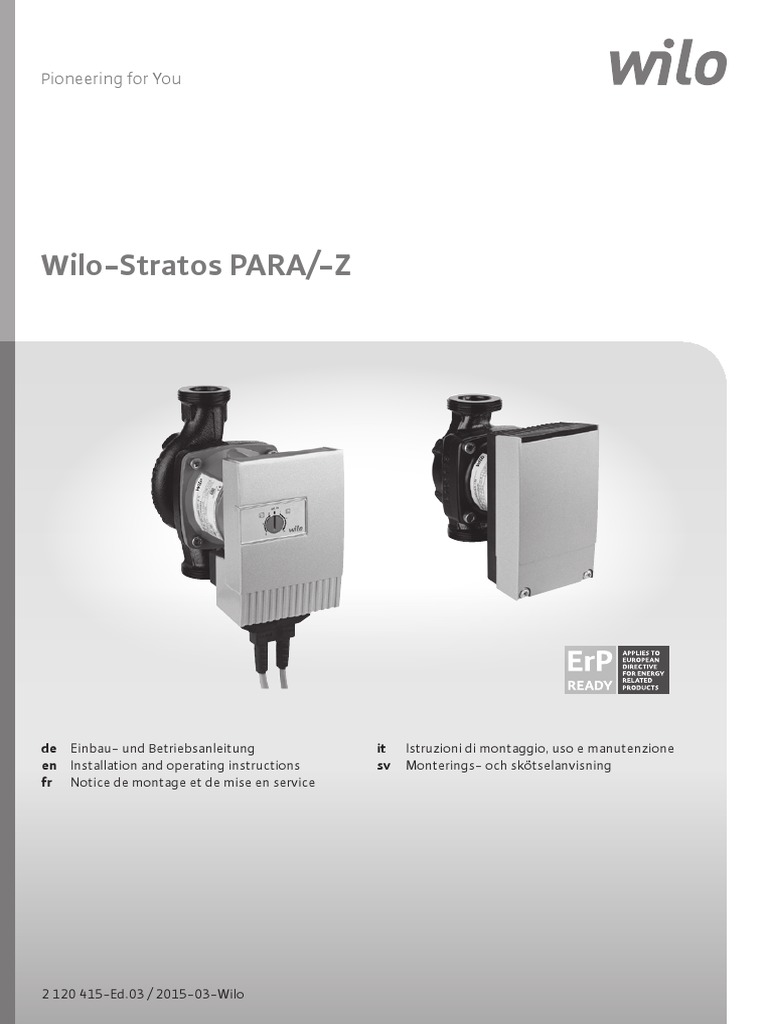 Wilo 31895 | PDF | Electrical Connector | Mains Electricity