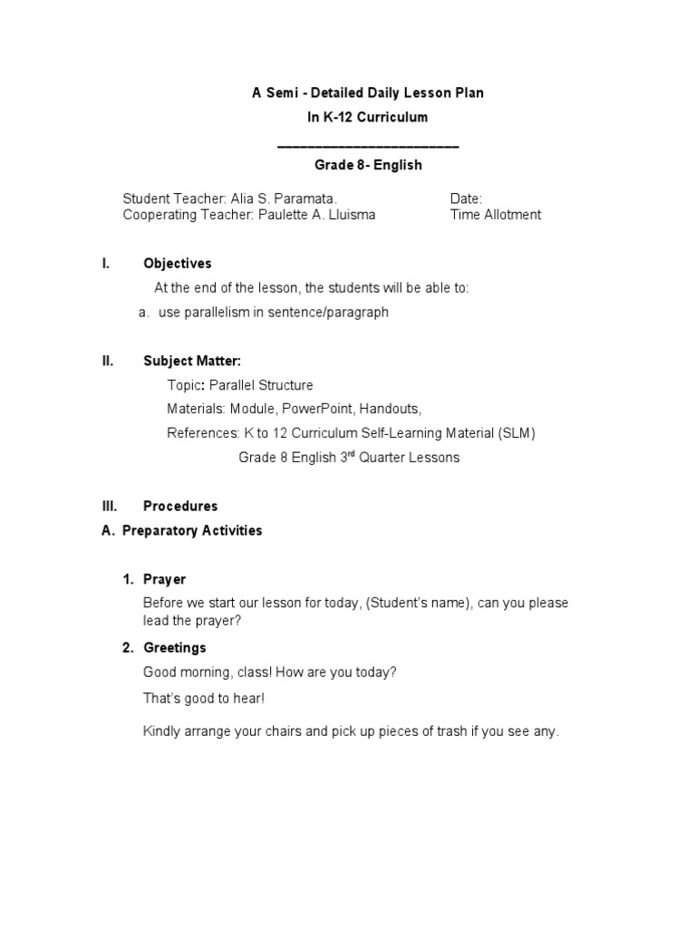 Edited Lesson Plan | PDF | Curriculum | Lesson Plan