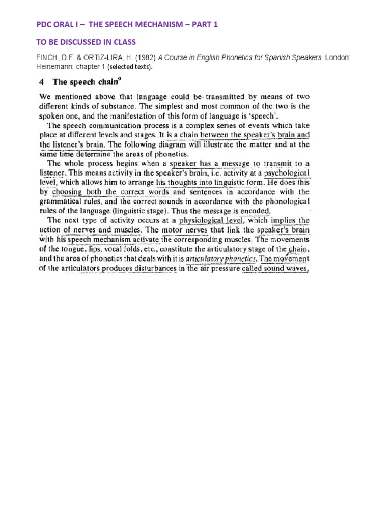 Speech Mechanism Overview and Tasks | PDF