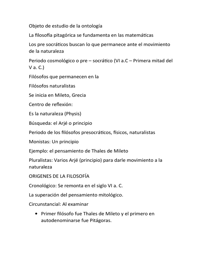 La Ontología - Psicología | PDF | Metafísica | Filosofía griega antigua