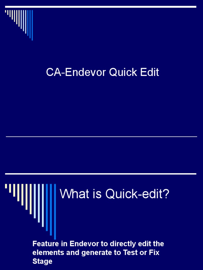 CA-Endevor Quick Edit | PDF | Command Line Interface | Information ...