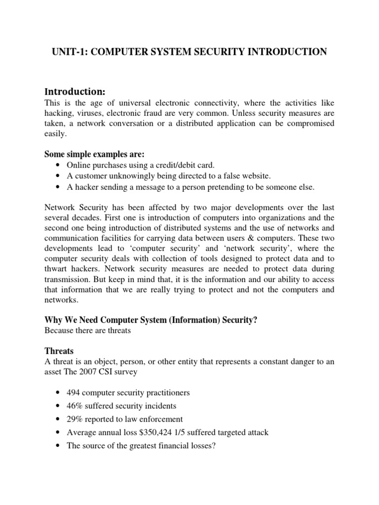 CSS Unit-1 | PDF | Encryption | Information Security