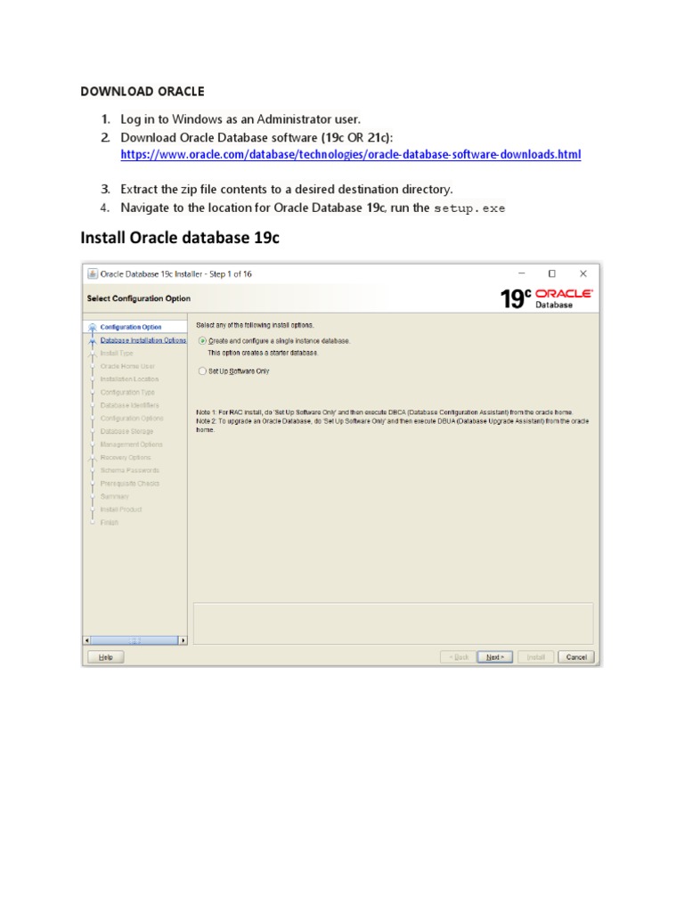 1 InstallingOracle Stepbystep 19c | PDF