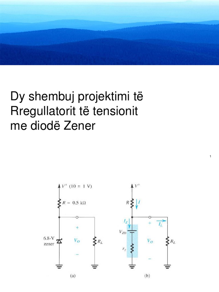 Dy Shembuj Projektimi Të Rregullatorit Të Tensionit Me Diodë Zener | PDF