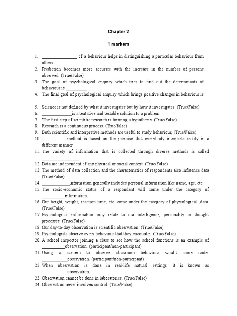 Chapter 2 - 1 Markers | PDF | Experiment | Psychology