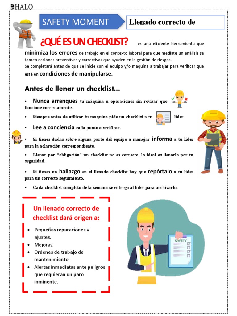 LLENADO CORRECTO DE CHECKLIST | PDF