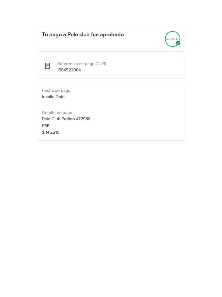 Comprobante de Tu Pago Con Pse | PDF