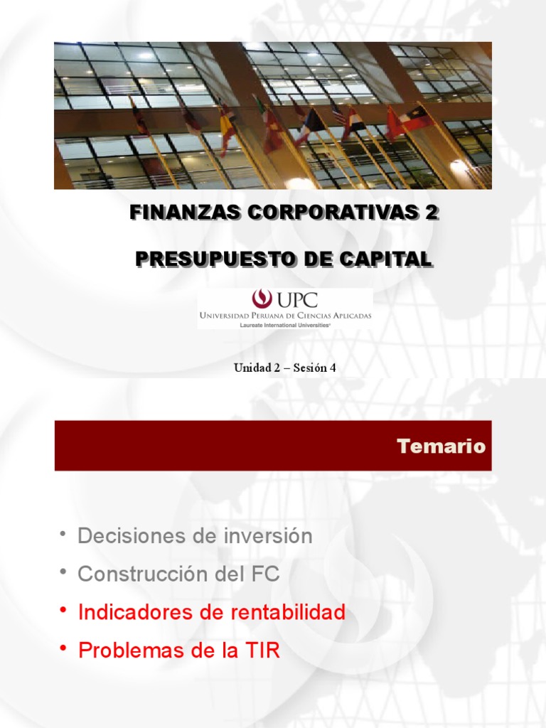 FC2 U2S4 Presupuesto de Capital | PDF | Capital de trabajo | Depreciación