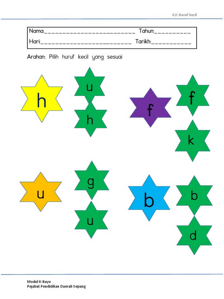 K2: Huruf Kecil: Modul K-Bayu Pejabat Pendidikan Daerah Sepang | PDF