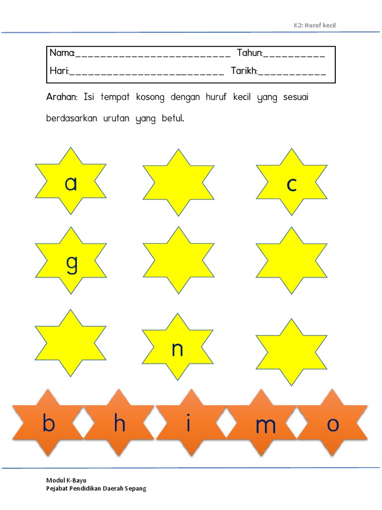 Template Live Worksheet Upk 2021 4 | PDF