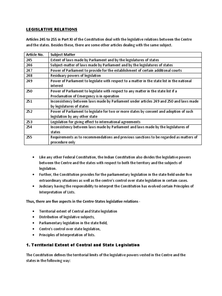 Legislative Relations | PDF | Forms Of Government | Government