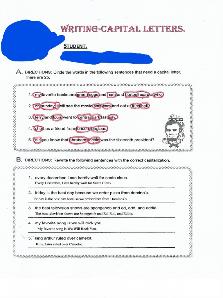 Writing-Capital Letters... | PDF