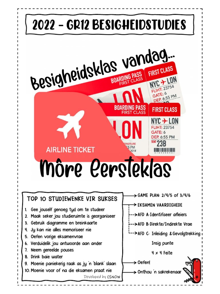 BSTD GR12 Spring Learner Afr | PDF