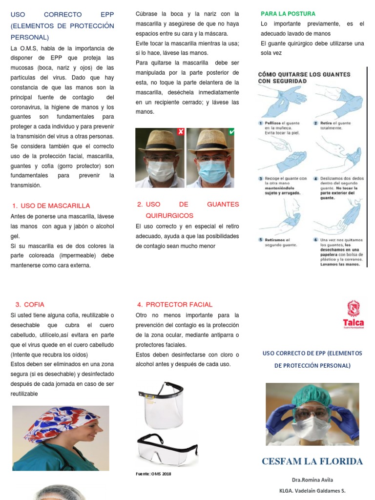 USO Correcto EPP (Elementos de Protección Personal) | PDF | Lavado de ...