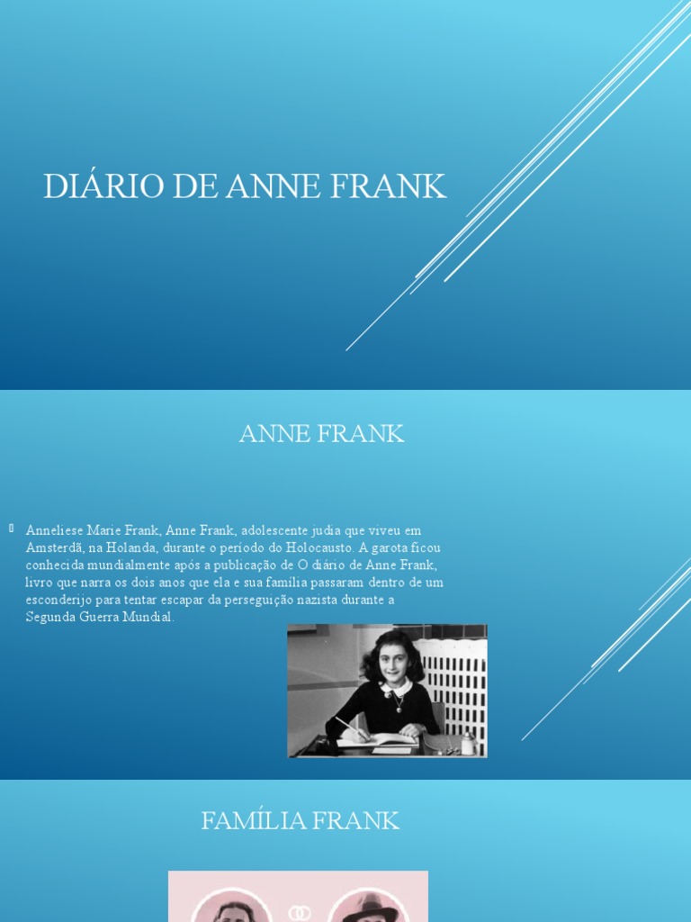 O Diário de Anne Frank: História e Versões | PDF | Anne Frank