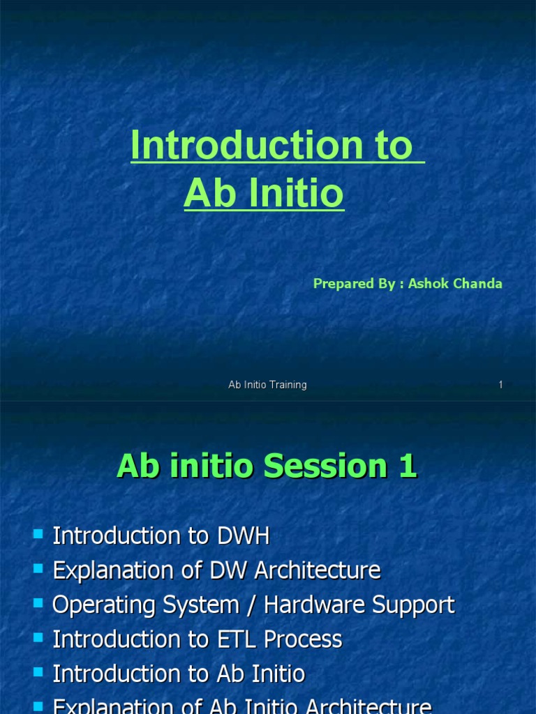 01 Data Warehoudingand Ab Initio Concepts | PDF | Data Warehouse | Operating System