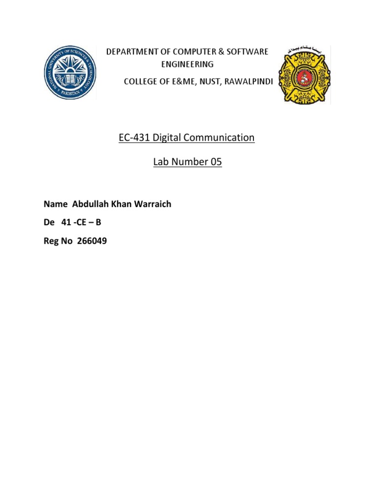 Lab 5 DC | PDF | Sampling (Signal Processing) | Computer Engineering
