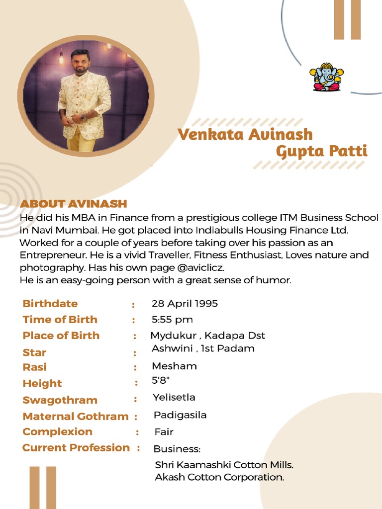 Avinash Biodata | PDF