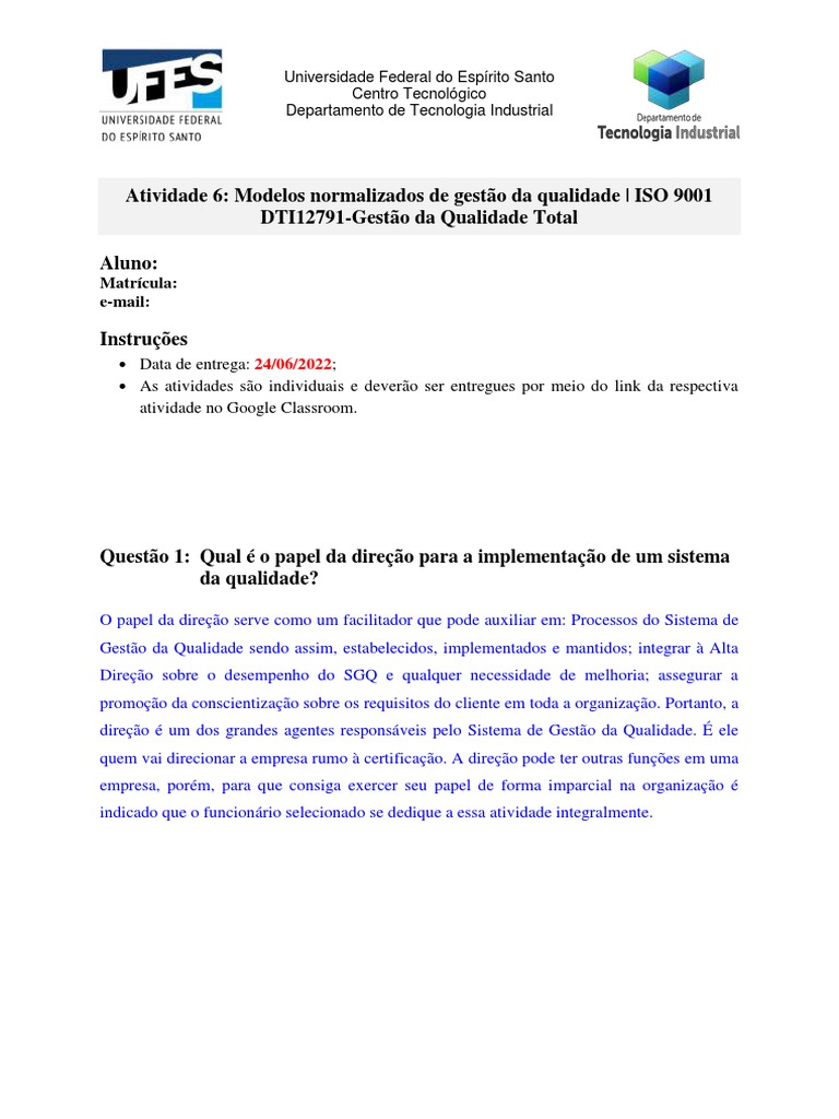 Modelos Normalizados Gestão Da Qualidade | PDF | Qualidade (negócios) | ISO 9000