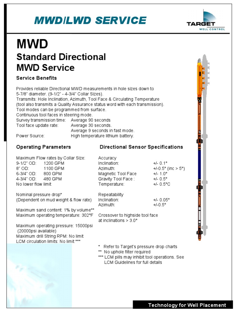 MWD/LWD Service | PDF | Magnetometer | Metrology