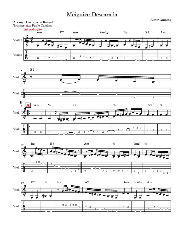 Meiguice Descarada-Partitura | PDF