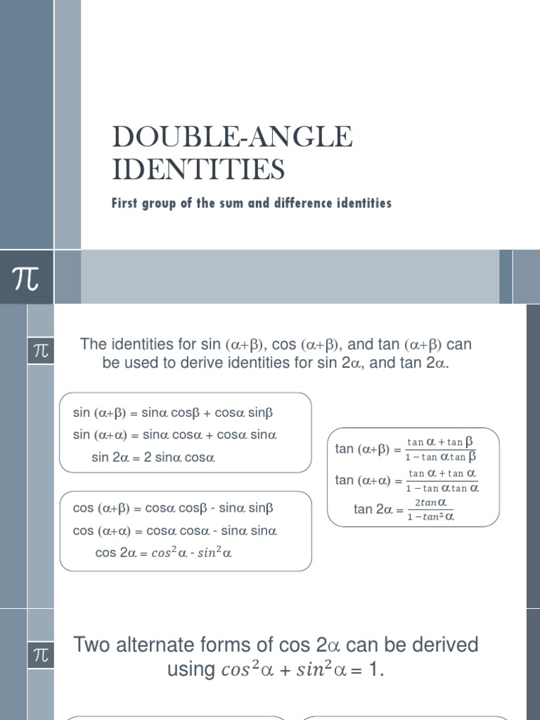 Double Angle Identities | Download Free PDF | Trigonometric Functions ...