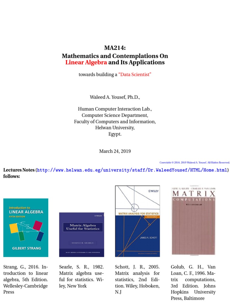 LectureNotes LinearAlgebra | PDF | Matrix (Mathematics) | Mathematics