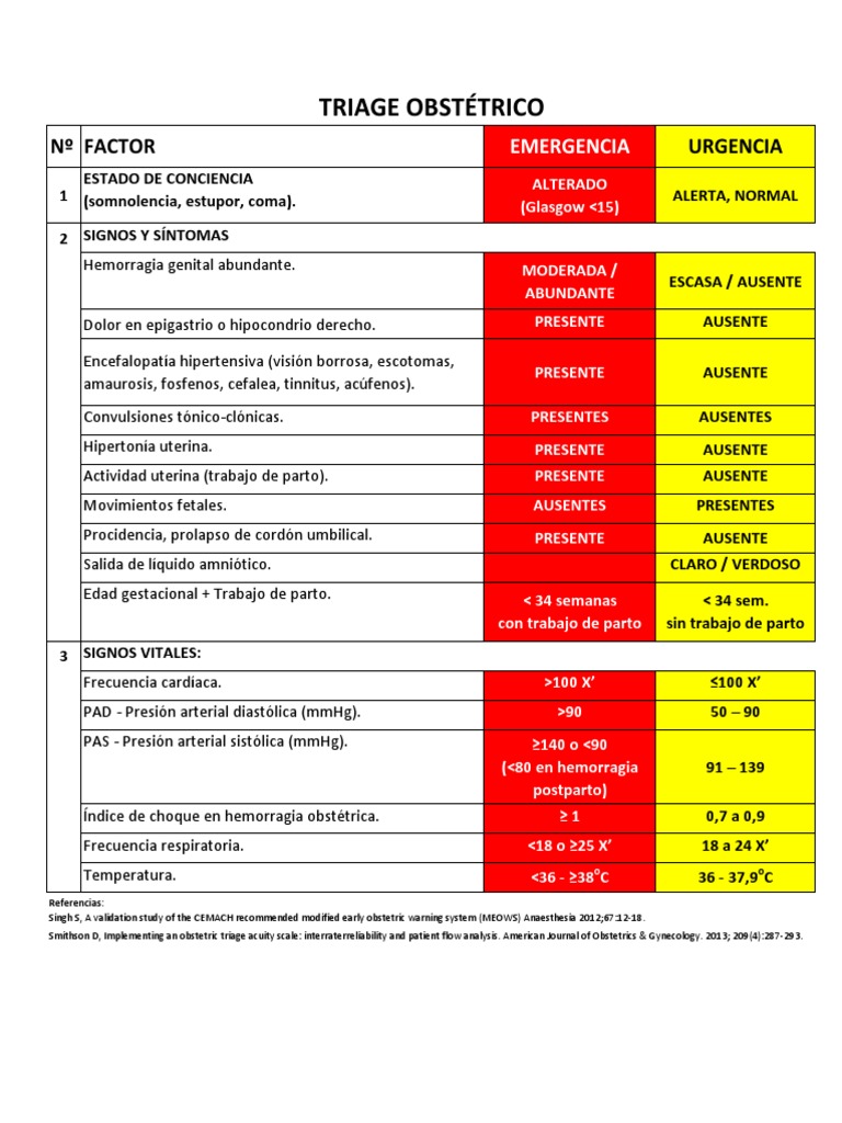 Guía de Triage Obstétrico | PDF | Parto | Enfermedades y trastornos
