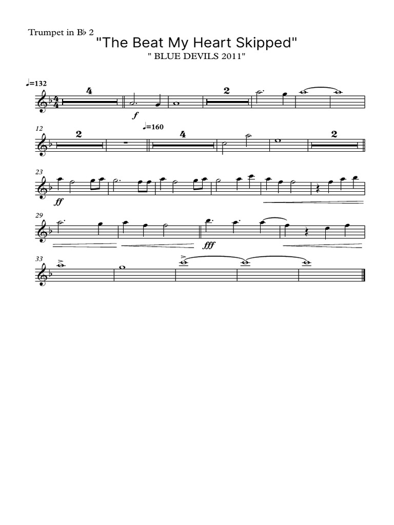 The Beat My Heart Skipped - Trumpet in BB 2 | PDF