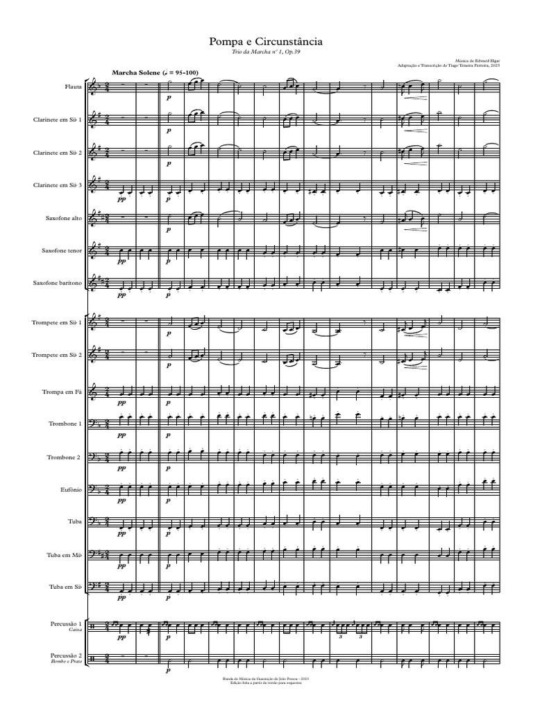 Pompa e Circunstância: Marcha Solene ( | PDF | Cuivres (musique)