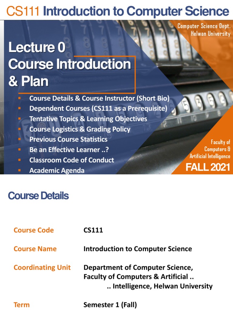 Cs111 Intro To Cs Lecture 0 Fall 2021 Pdf Computer Science Computer Programming