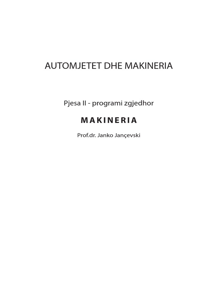 Automjetet Dhe Makineria | PDF