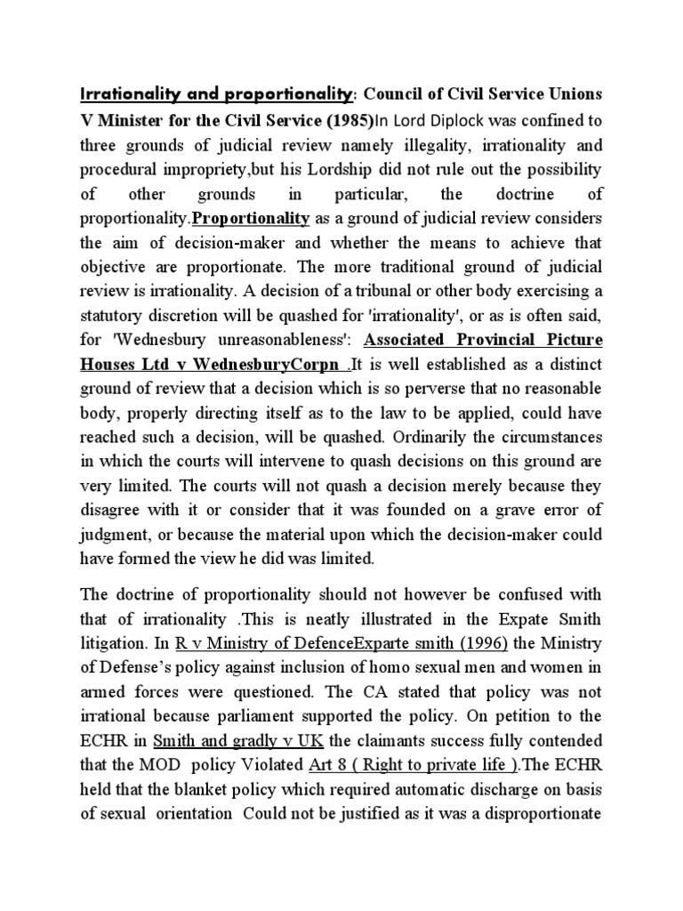 Irrationality Proportionality | PDF | Government | Ethical Principles