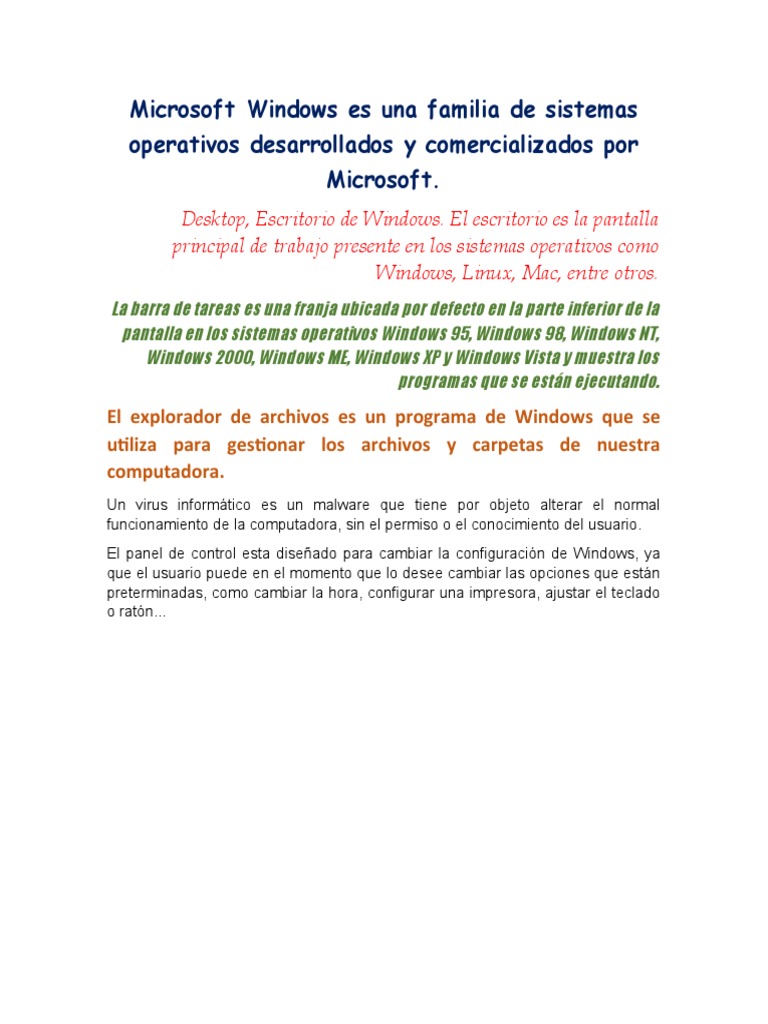 Funciones Clave de Microsoft Windows | PDF