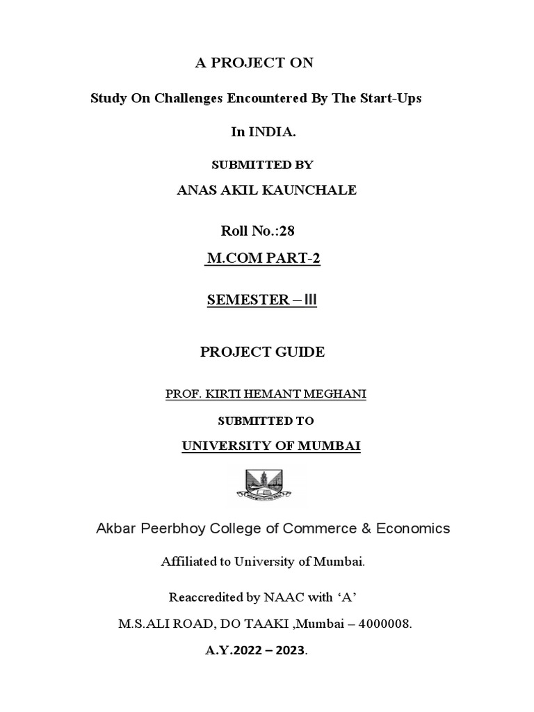 Black Book Project. 2.1pdf | Download Free PDF | Entrepreneurship ...