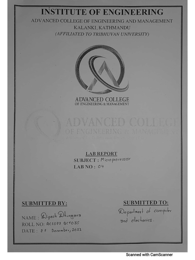 Microprocessor Lab 4 Pdf