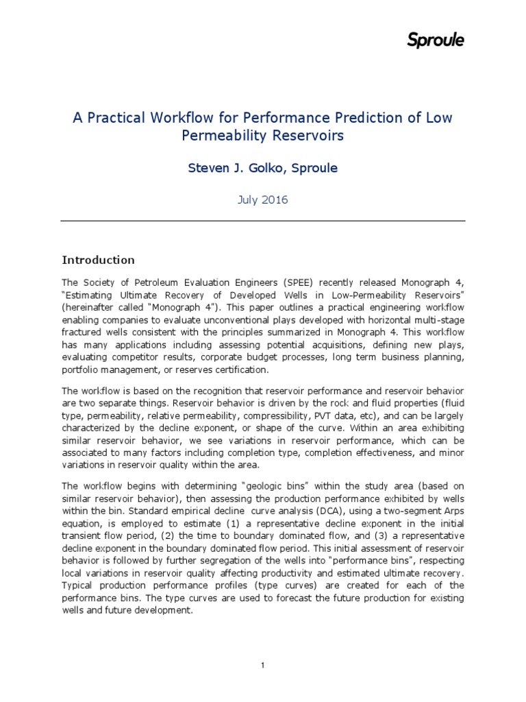 Type Curves 101 Sproule Best Practices Whitepaper PDF | PDF ...